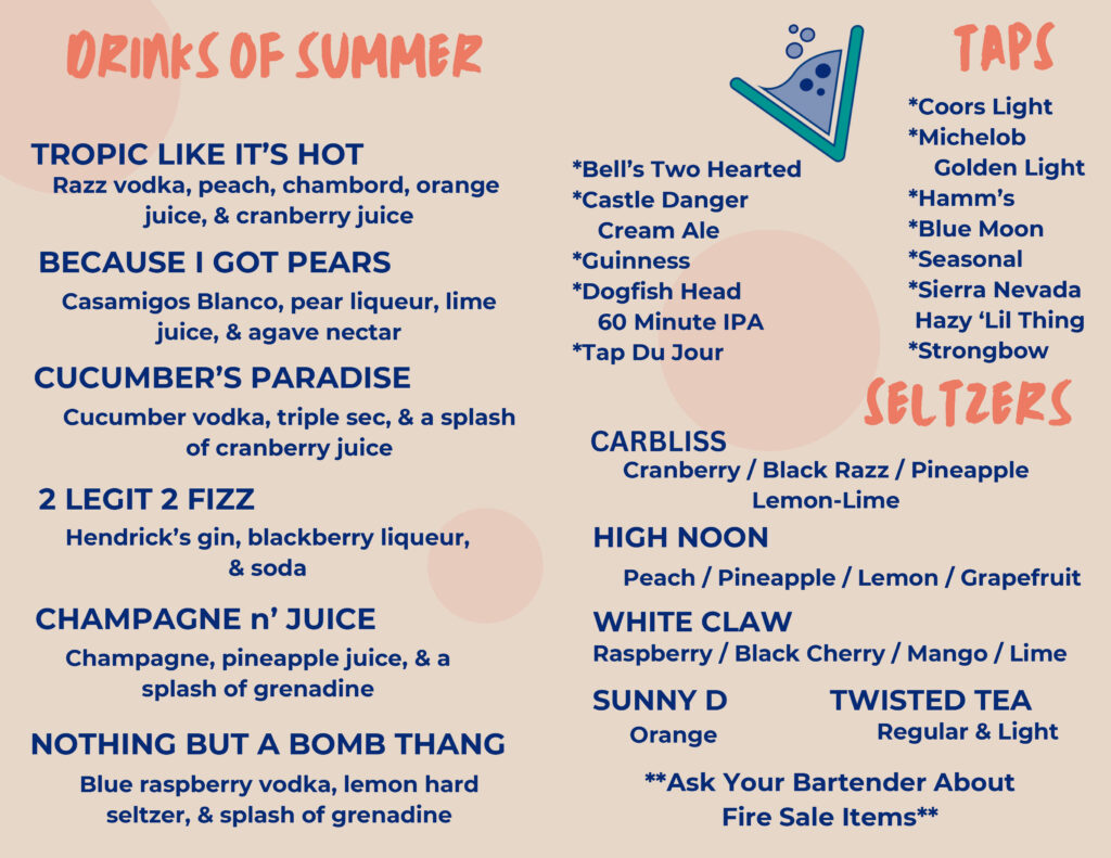 Menus - Little Village Pub