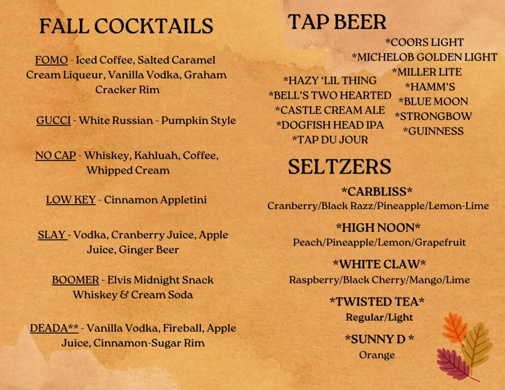 Menus - Little Village Pub