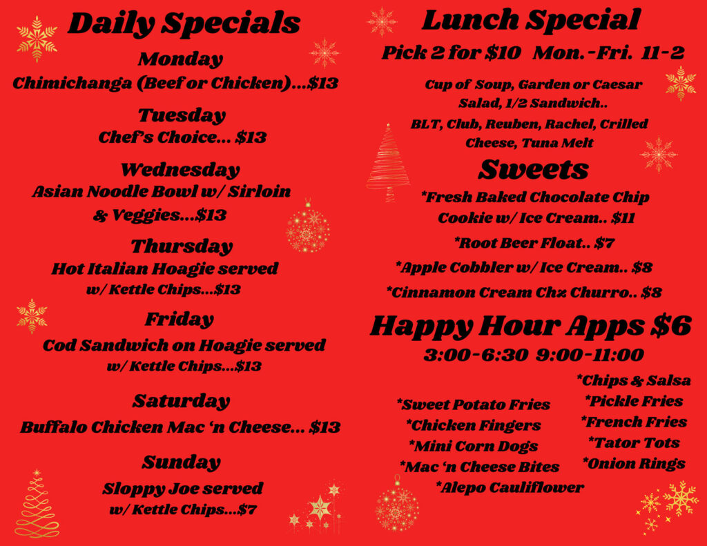 Menus - Little Village Pub