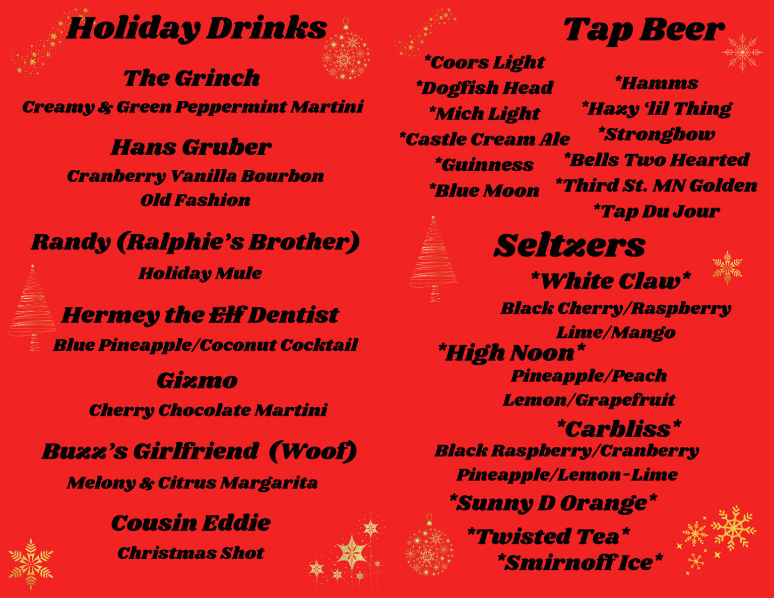 Menus - Little Village Pub