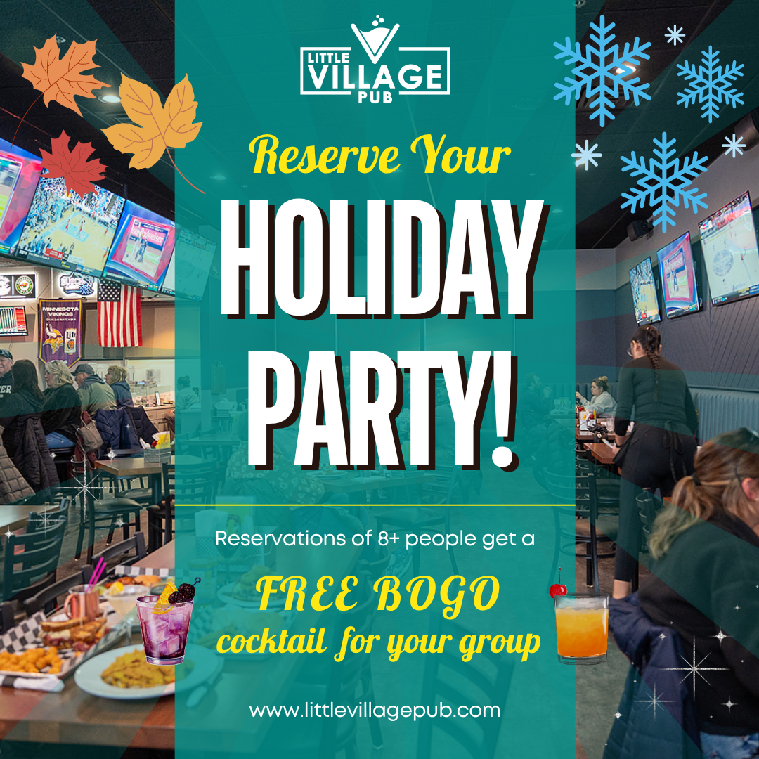 Holiday Party Reservations - Little Village Pub - White Bear Lake, MN